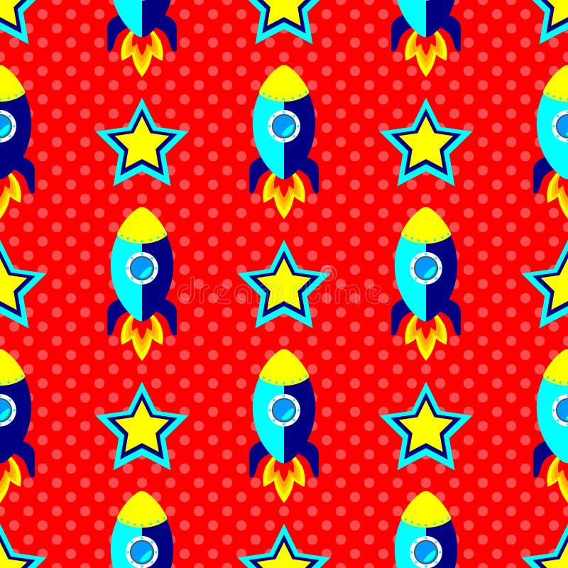 Pop-Art Rockets stock vector. Illustration of style, vintage - 79206608