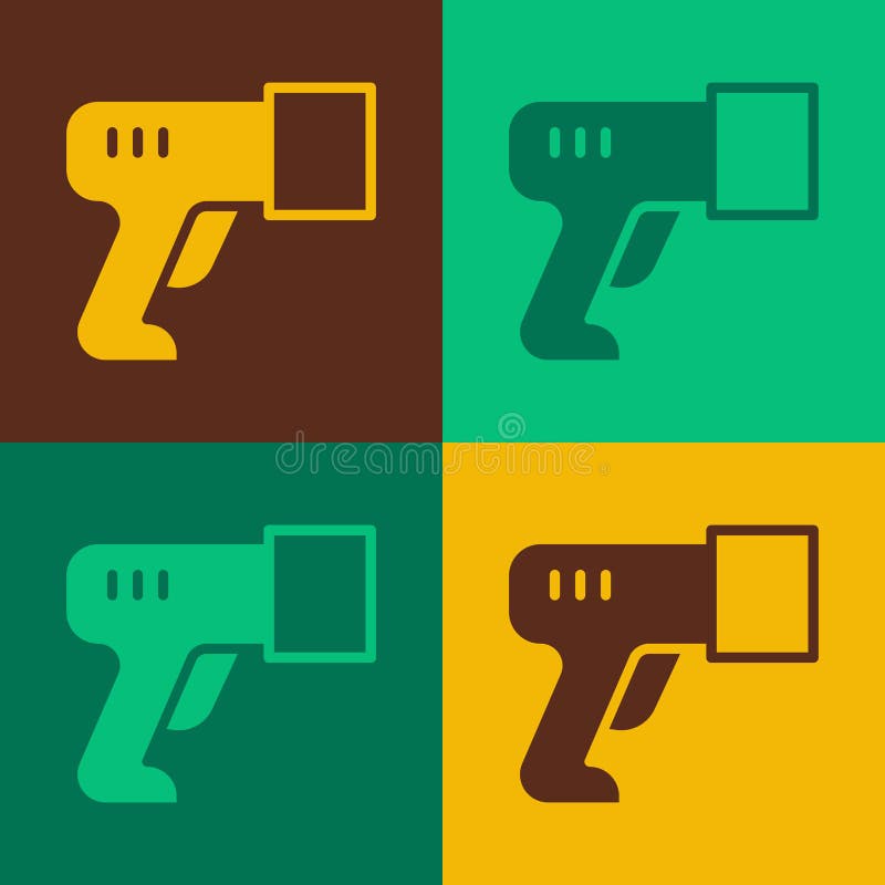 Red Scanner Scanning Bar Code Icon Isolated on Grey Background. Barcode ...