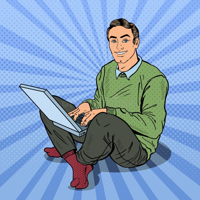 Pop Art Electronic Tablet in the Hands Stock Vector - Illustration of ...