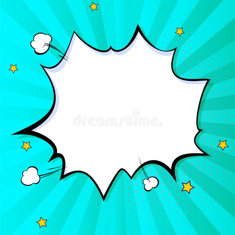 Pop Art Splash Background, Explosion in Comics Book Style, Blank Layout ...