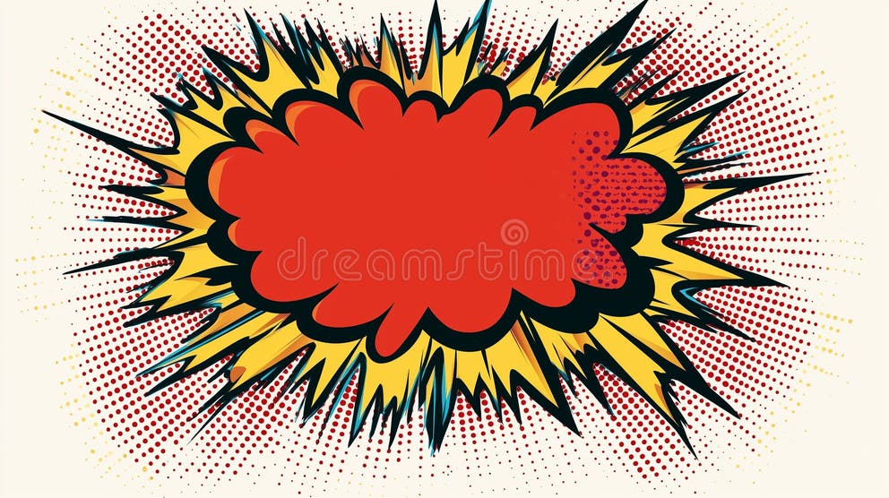 Pop Art Style Exploded Speech Bubble. Stock Photo - Image of background ...