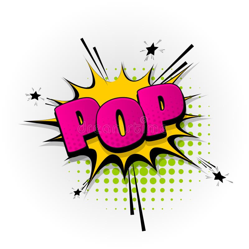 Pop Art Style Comic Book Text Pop Art Stock Vector - Illustration of ...