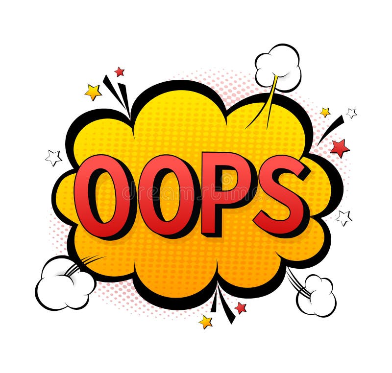 Pop Art Style with Oops Sign for Banner Design. Vector Illustration ...