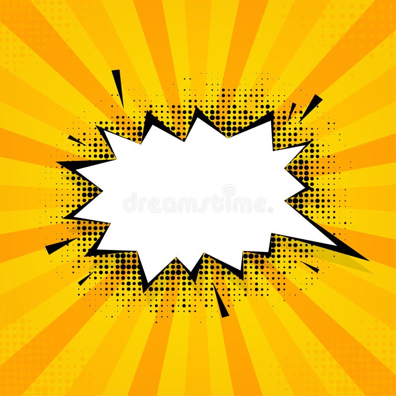 Pop Art Style. Retro Vector Illustration Icon with Pop Bubble on Yellow ...