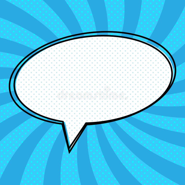 Pop Art Style Template with Speech Bubble. Empty Speech Bubble with ...