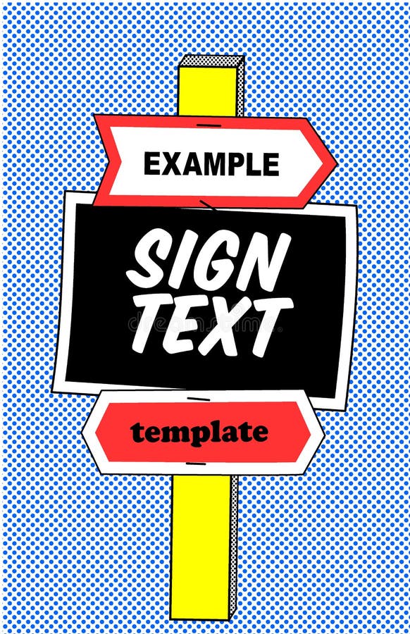 Pop Art Style Yard Sign Template Stock Vector - Illustration of graphic ...