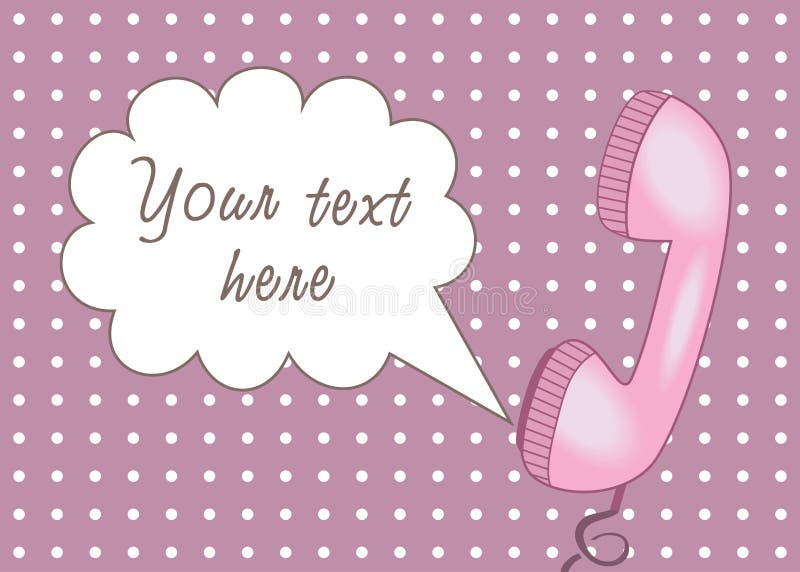 Pop-art Text Place with Telephone Stock Illustration - Illustration of ...