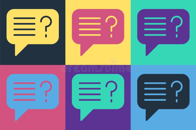 Pop Art Unknown Search Icon Isolated on Color Background. Magnifying ...