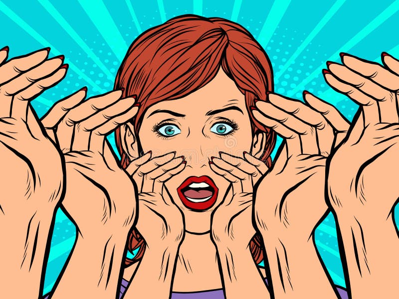 Pop Art Woman Screams Stock Vector Illustration Of Advertisement