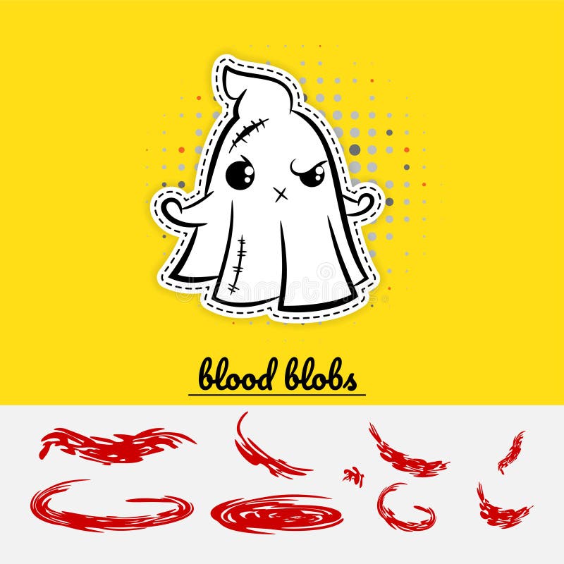 Halloween Evil Sewing Ghost Stock Vector - Illustration of needle ...