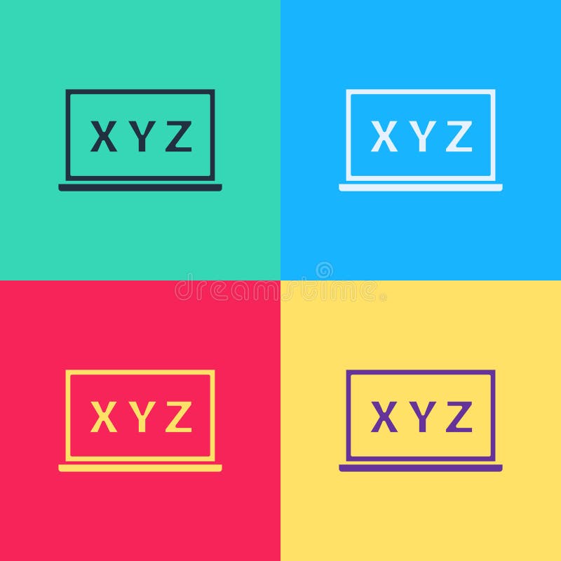 Pop Art XYZ Coordinate System on Chalkboard Icon Isolated on Color ...