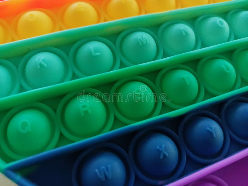 Pop Bubble,colorful Pop it Game for Fun Stock Photo - Image of plastic ...