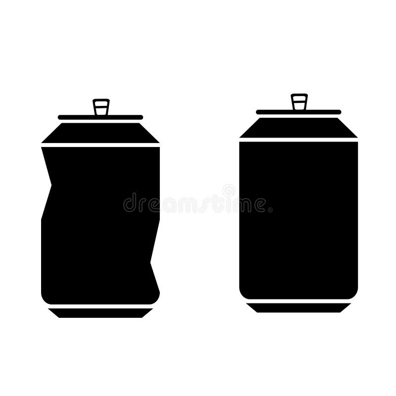 Pop can with dent stock vector. Illustration of crushed - 292692574