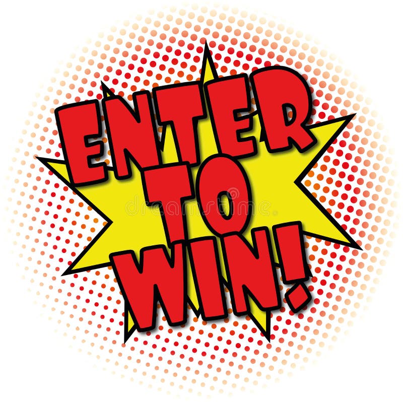 Enter To Win Comic Cartoon Explosion Retro Design Deal Tag Stock ...
