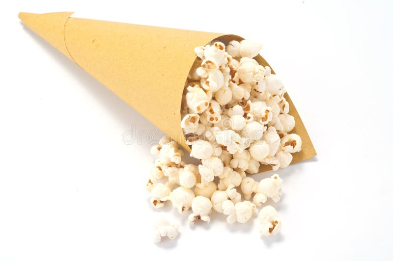 Pop corn stock image. Image of hand, yellow, savory, paper - 21418929