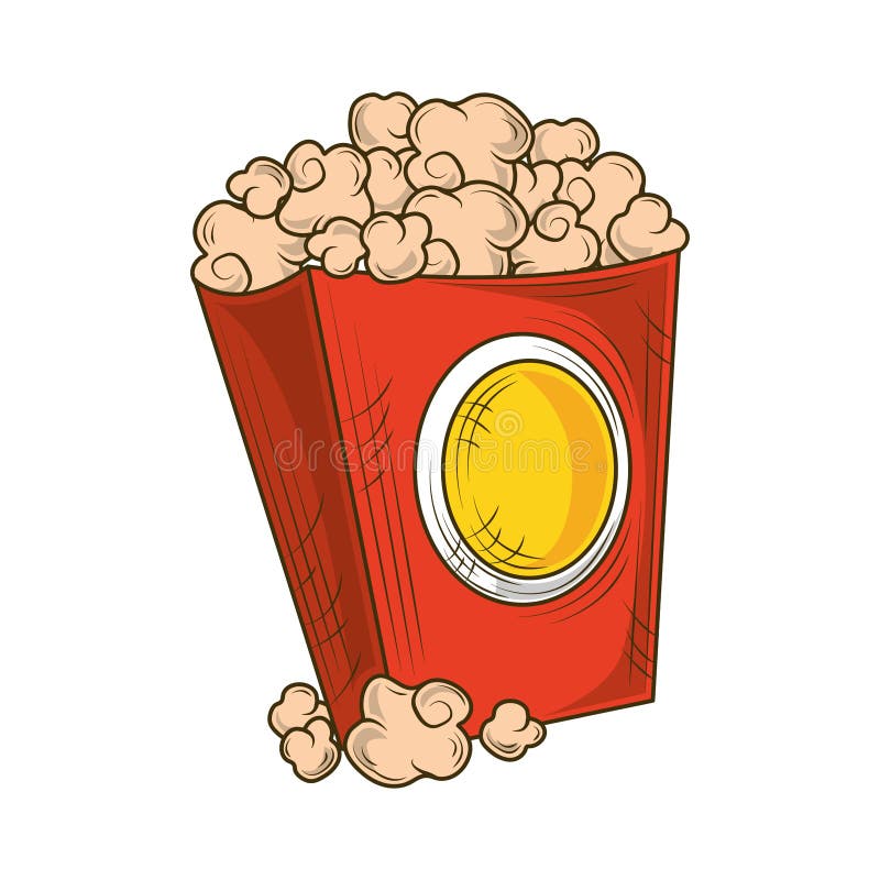 Pop corn snack stock vector. Illustration of popcorn - 213465770