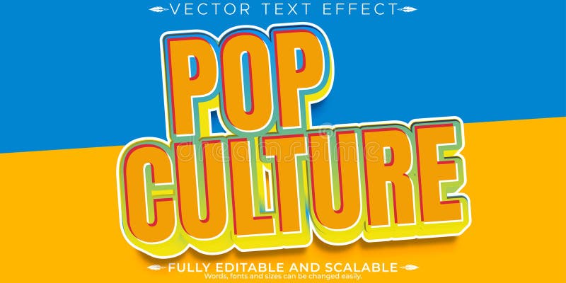 Pop Culture Text Effect, Editable Poster and Modern Text Style Stock ...