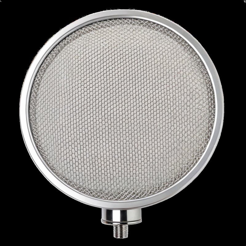 Pop Filter Preventing Plosives during Recording Session on Transparent ...