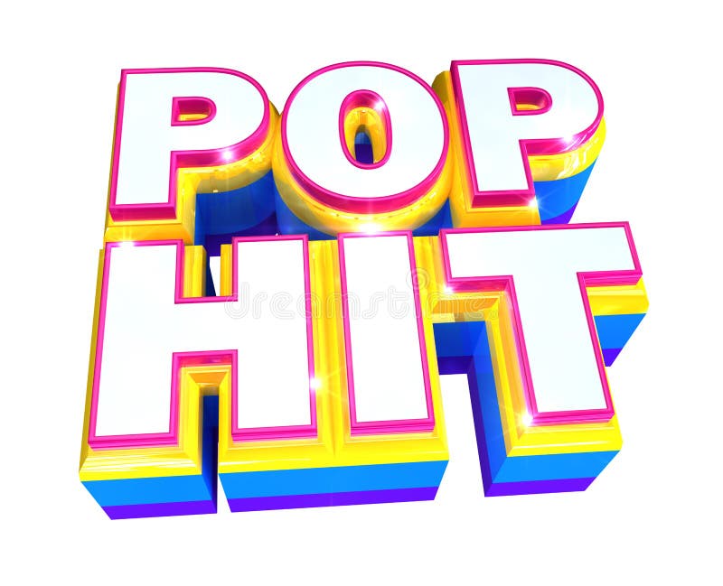 Pop hit - 3d logo stock illustration. Illustration of generated - 94710875