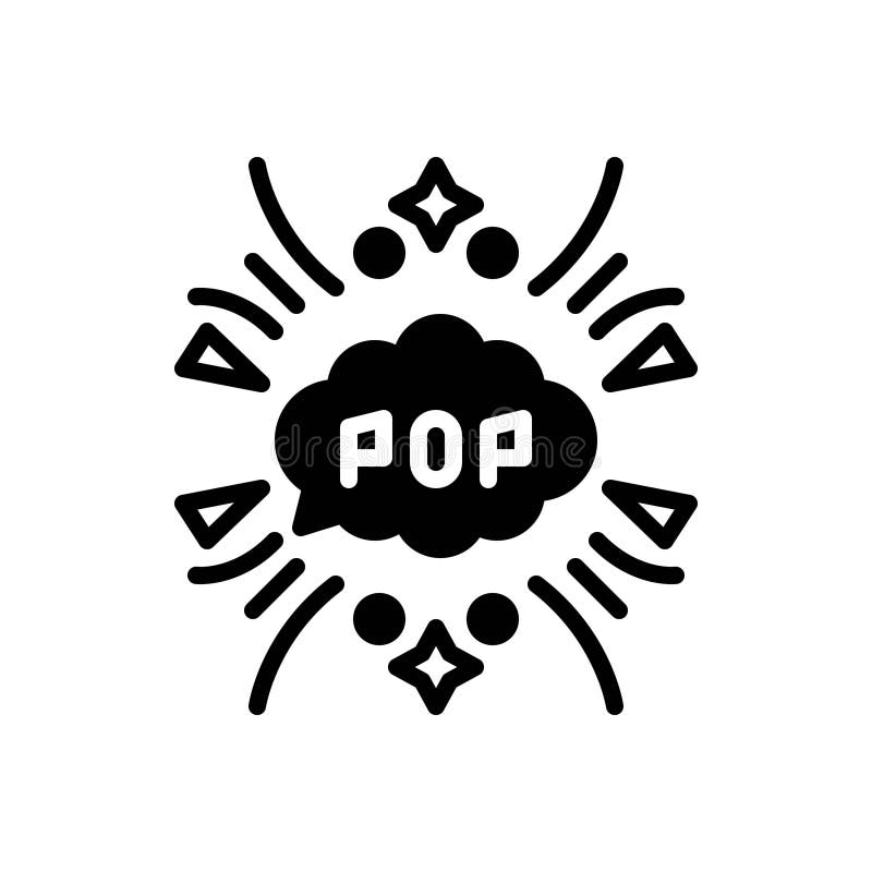Black Solid Icon for Pop, Comic and Style Stock Illustration ...