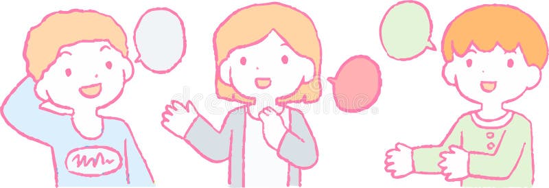 Pop Illustration of Cute People Having a Conversation Stock Vector ...