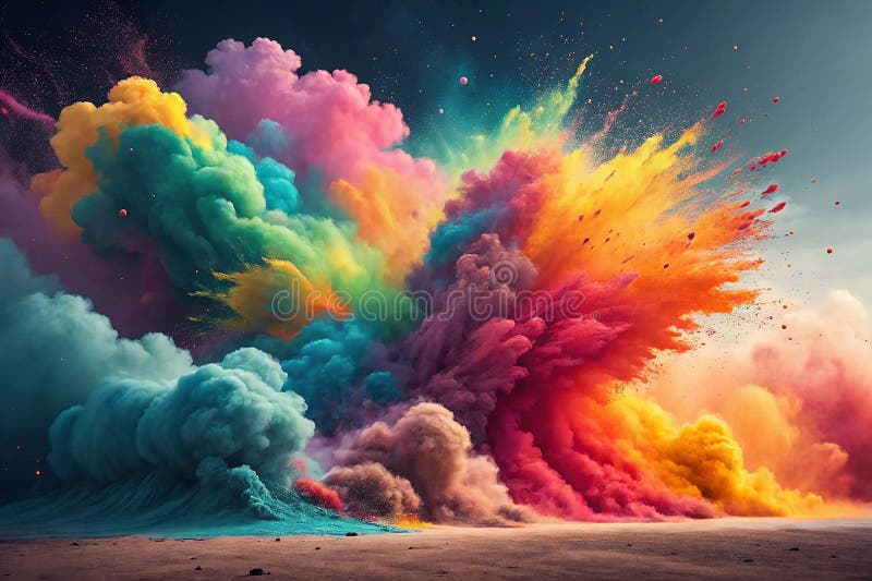 Pop Modern Design Colorful Background Explosion of Colors Vibrant ...