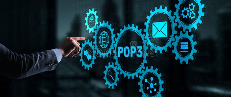POP3. Post Office Protocol Version 3 Stock Image - Image of account ...