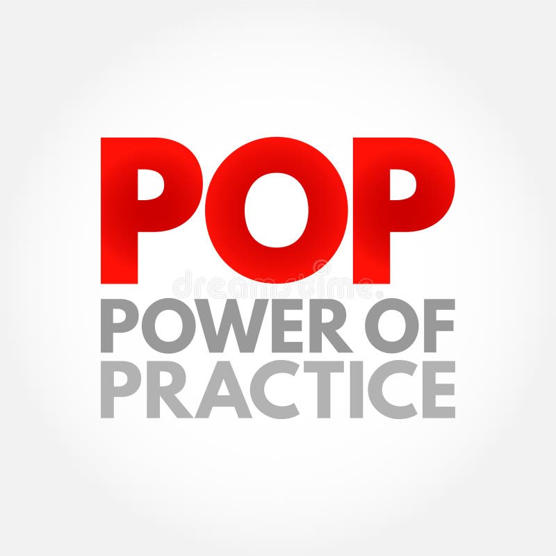 POP - Power of Practice Acronym Concept Stock Illustration ...