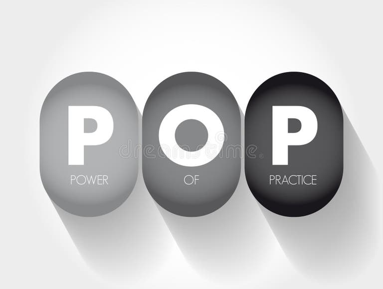 POP - Power of Practice Acronym, Business Concept Background Stock ...
