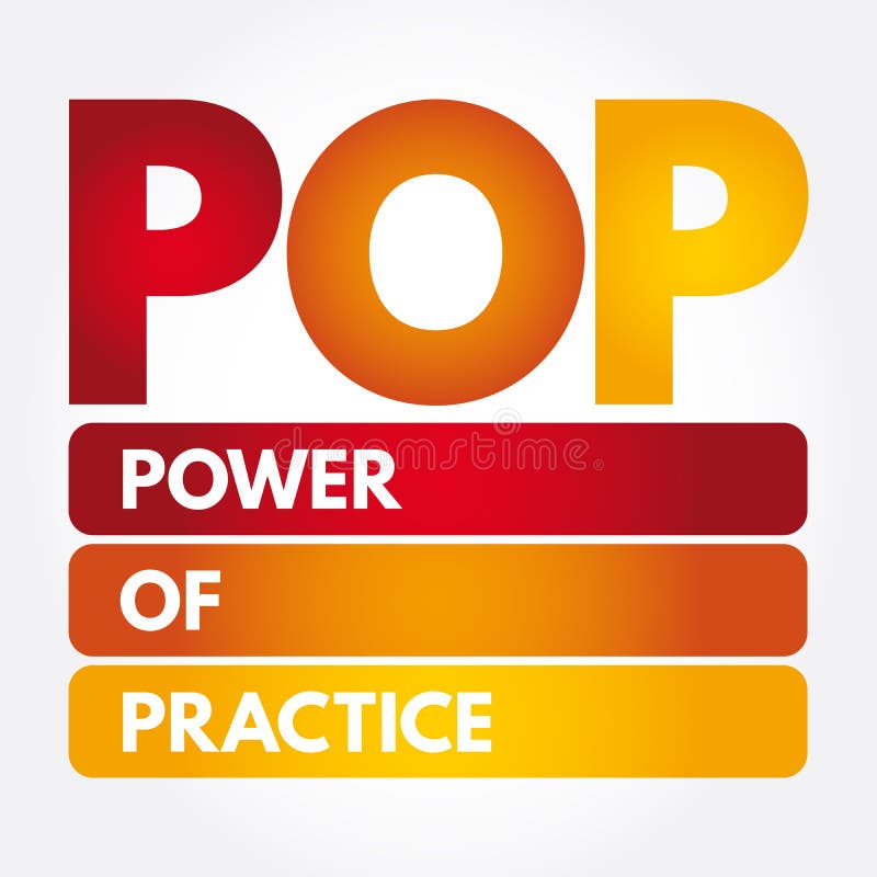 POP - Power of Practice Acronym, Business Concept Background Stock ...