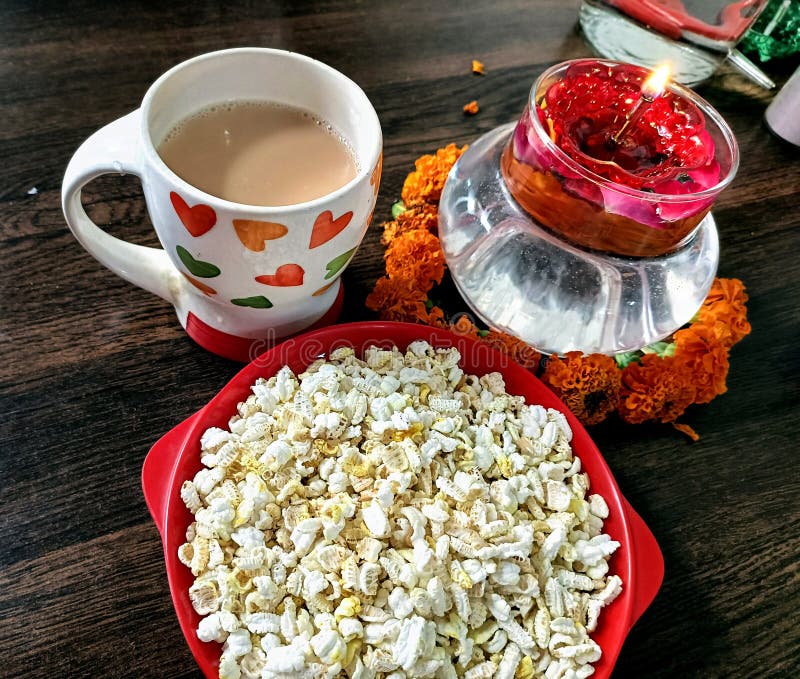 Pop Rice Paddy Seed Roasted through the Heat To Be Cooked Stock Photo ...