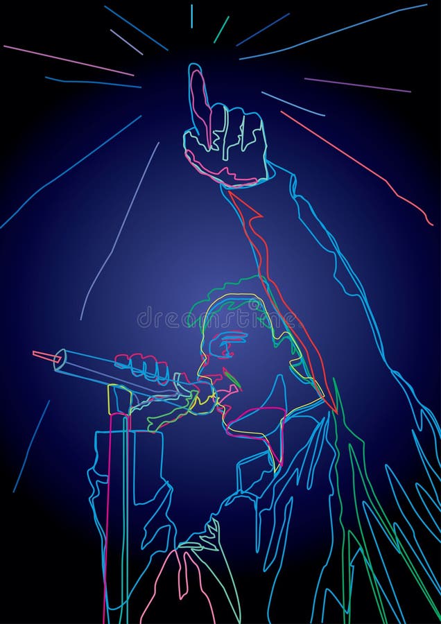 Pop singer stock vector. Illustration of creativity, singer - 16848565