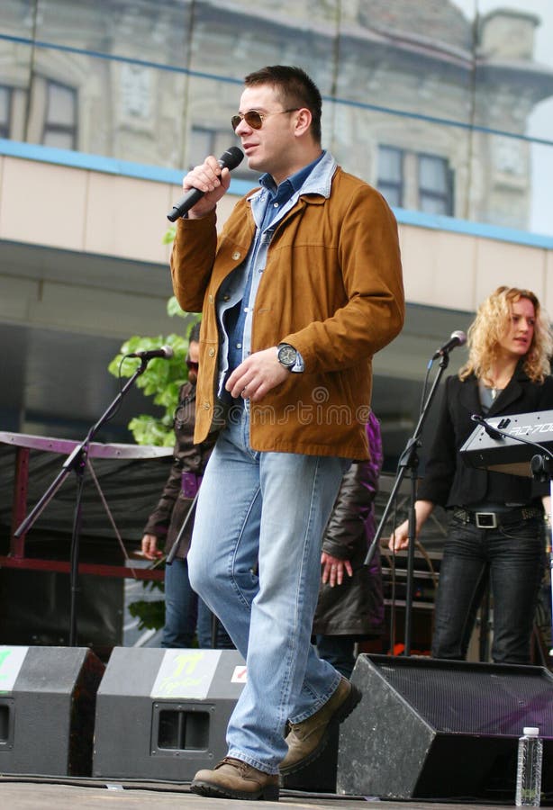 Pop singer editorial image. Image of serbia, person, festival - 23509670
