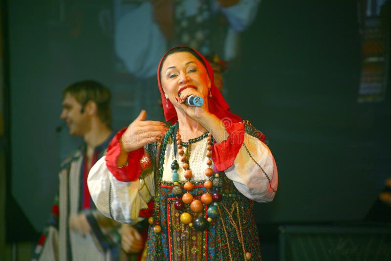 Singer N.Babkina Performs On Stage Editorial Photo - Image of hand ...
