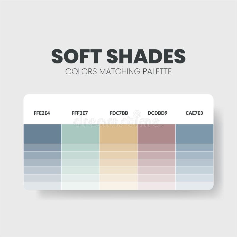 Soft Shades Color Scheme. Color Trends Combinations and Palette Guide ...