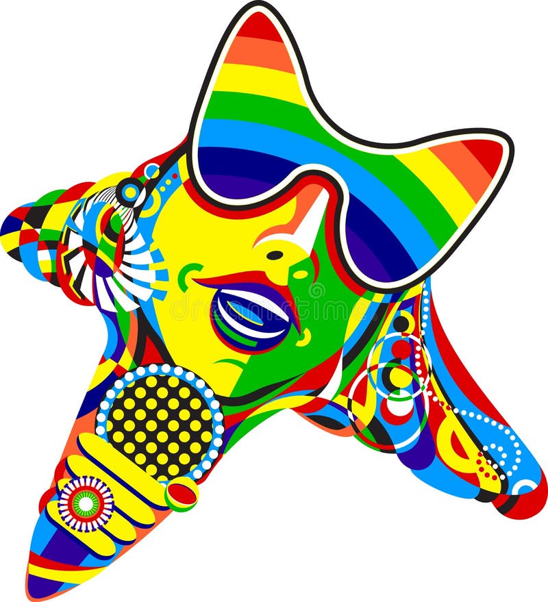 Pop Star stock vector. Illustration of face, artistic - 19941391