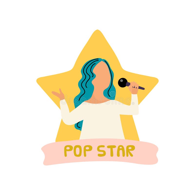 Pop Star Icon Clipart Logotype Isolated Vector Illustration Stock ...