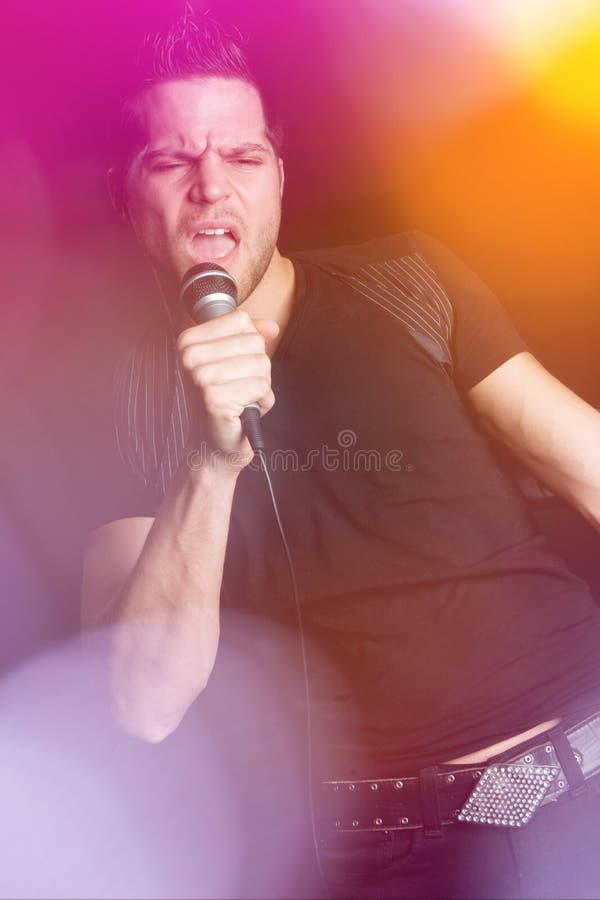 Pop Star Man stock image. Image of emotions, concert - 77168029