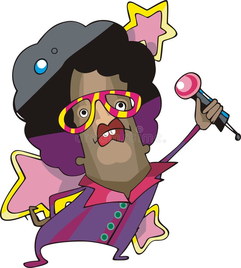 Pop star singer cartoon stock vector. Illustration of ready - 17426801