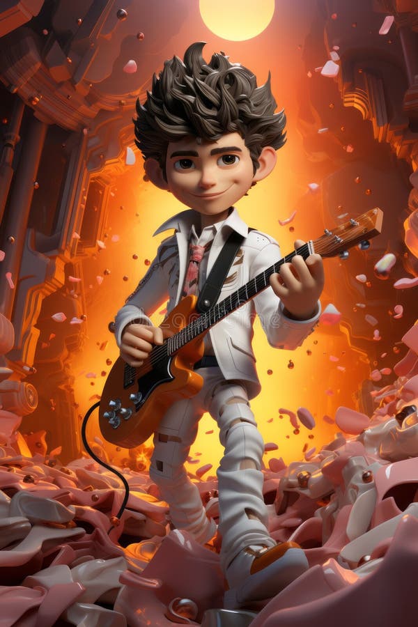 Pop Star Singer on Stage 3d Character Ai Generated Stock Illustration ...