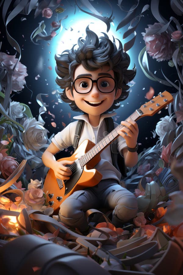 Pop Star Singer on Stage 3d Character Ai Generated Stock Illustration ...