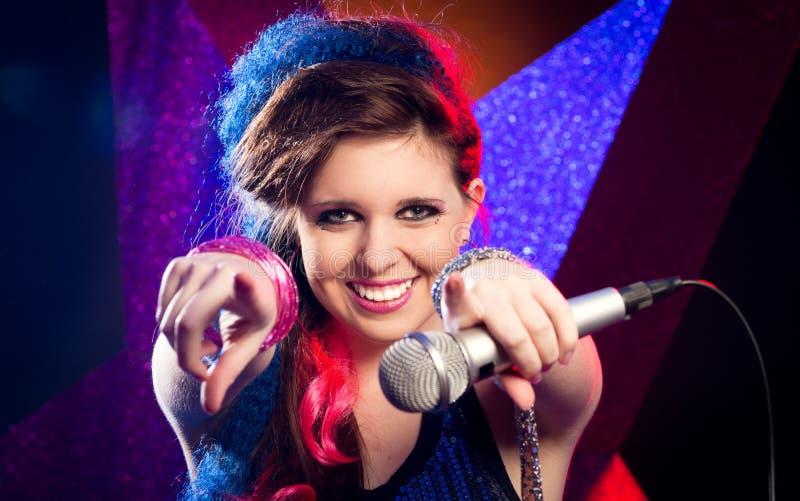 Pop star smiling at camera stock image. Image of event - 44571751