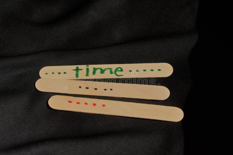 Pop Stickle Sticks with Time less Message. Stock Image - Image of ...