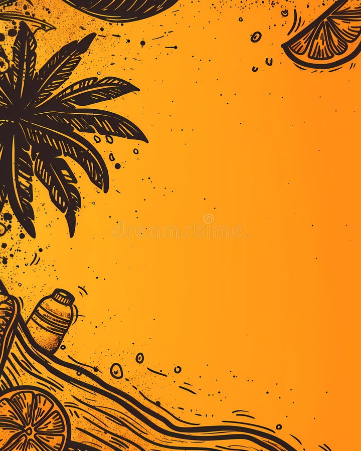 Pop Summer Banner in Doodle Style Illustrations Stock Illustration ...