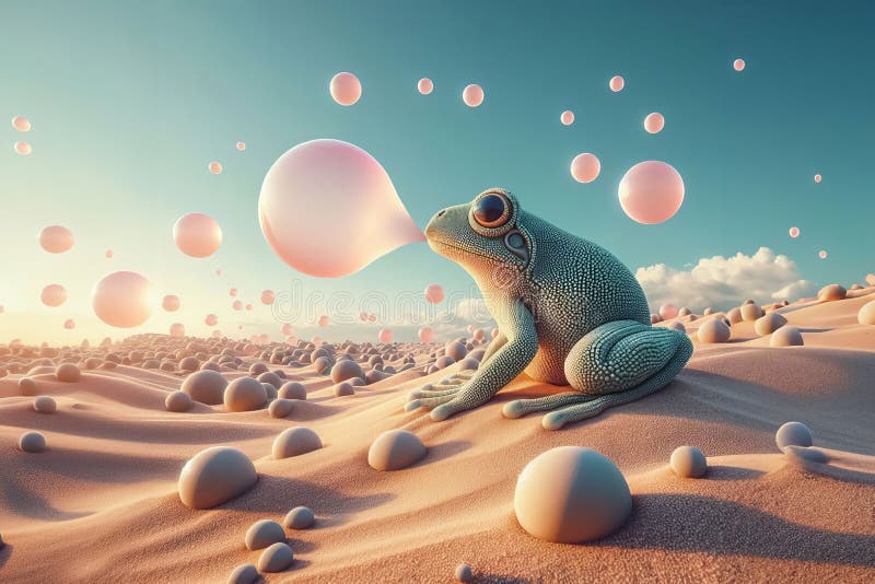 Frog Blowing Bubbles in Lake Stock Photo - Image of bubble, eyes: 146763450