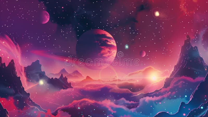 Pop Universe Illustration Background Stock Image - Image of natural ...