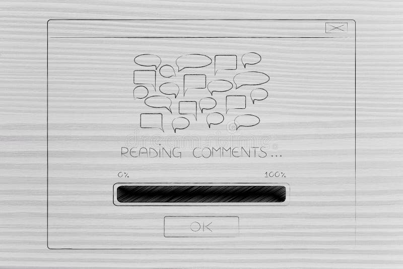 Pop-up Message with Group of Comment Speech Bubbles with Reading Stock ...