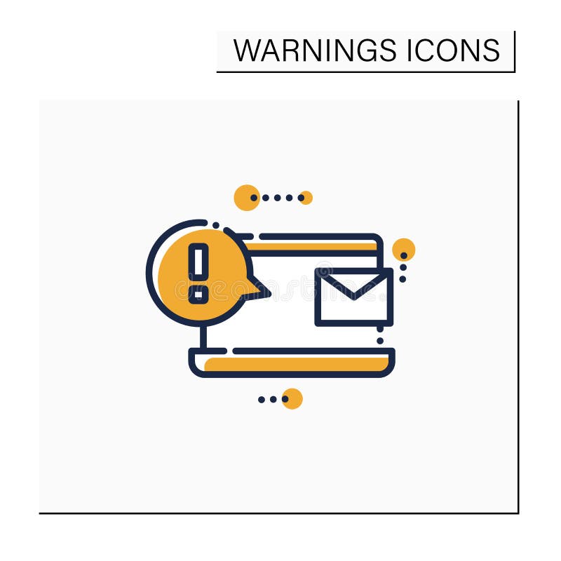 Pop up messages color icon stock vector. Illustration of safety - 237031160