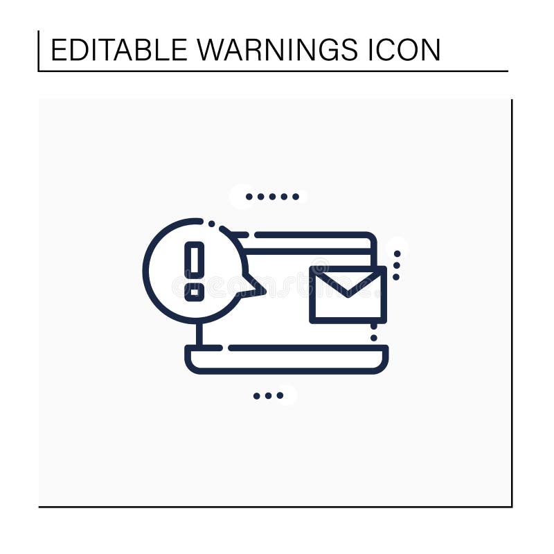 Pop up messages line icon stock vector. Illustration of threat - 231938257