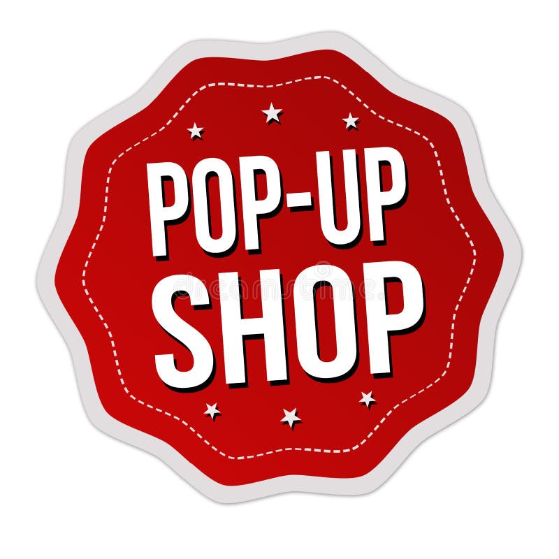 Pop-up Shop Label or Sticker Stock Vector - Illustration of business ...